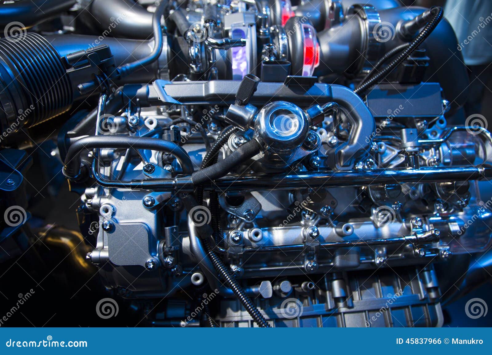 Powerful Engine Of A Car. Internal Design Of Engine. Car Engine Part ...