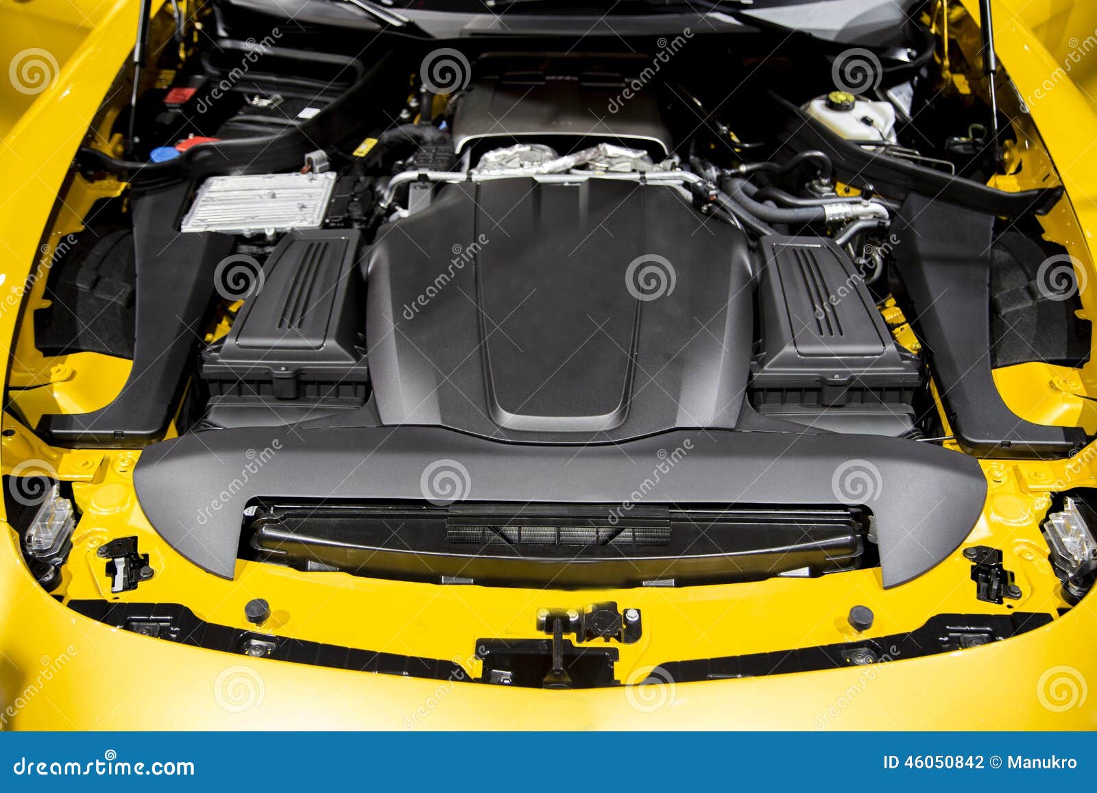 The Powerful Engine Of The Modern Car, Intake Manifold Royalty-Free ...