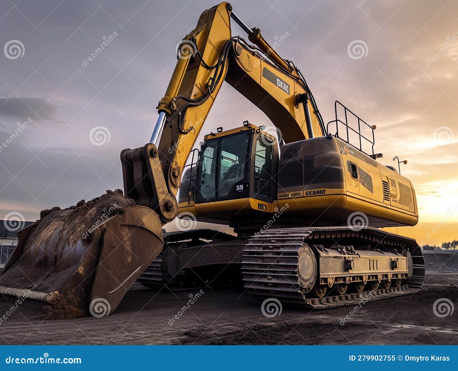 Excavator Yellow,construction Machinery,isolate On A White Background ...