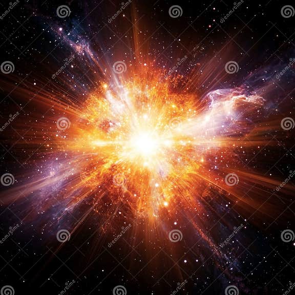 Powerful Explosion of Orange Particles Bursts Forth from a Bright Core ...