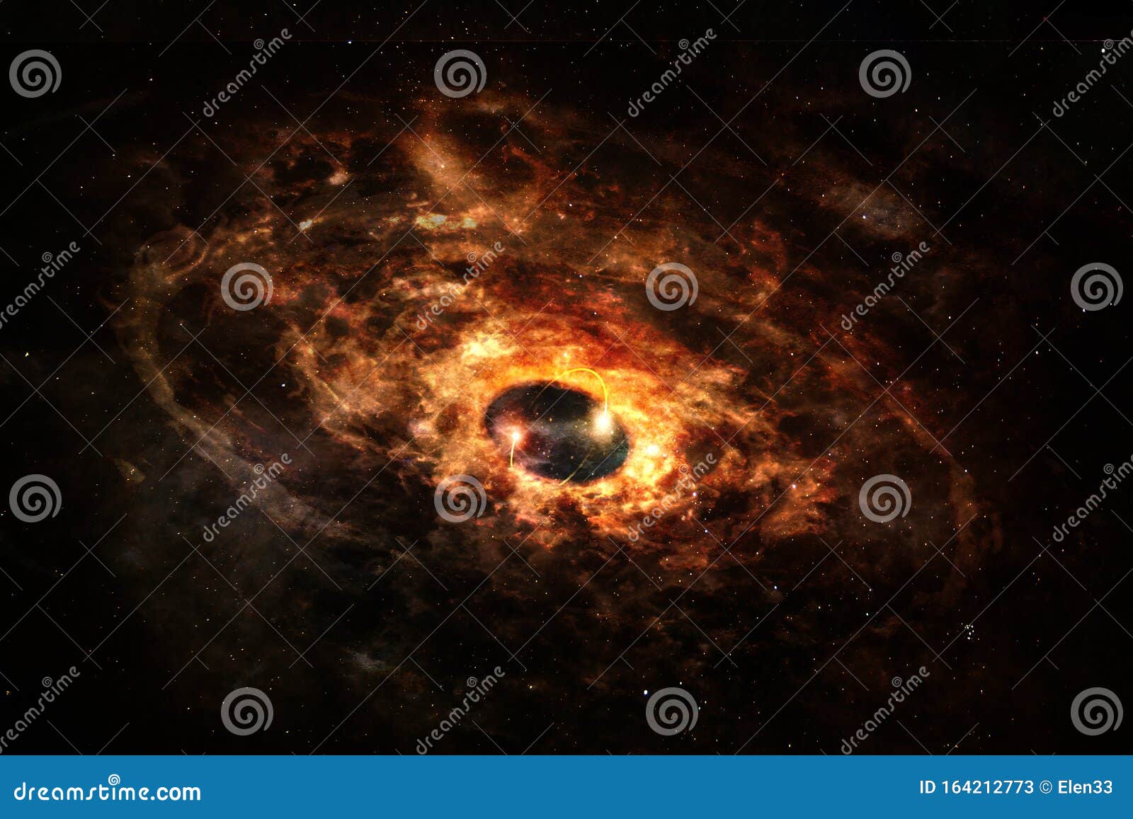 Powerful Explosion of Supernova. Stock Illustration - Illustration of ...