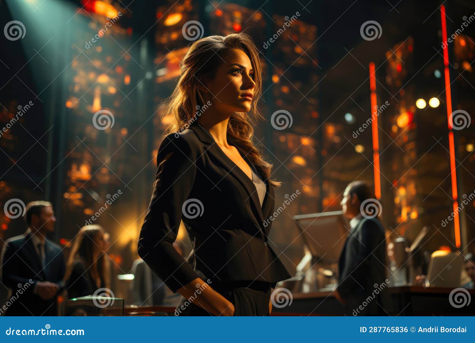 Powerful Female CEO Inspiring Collaboration and Success. Stock ...