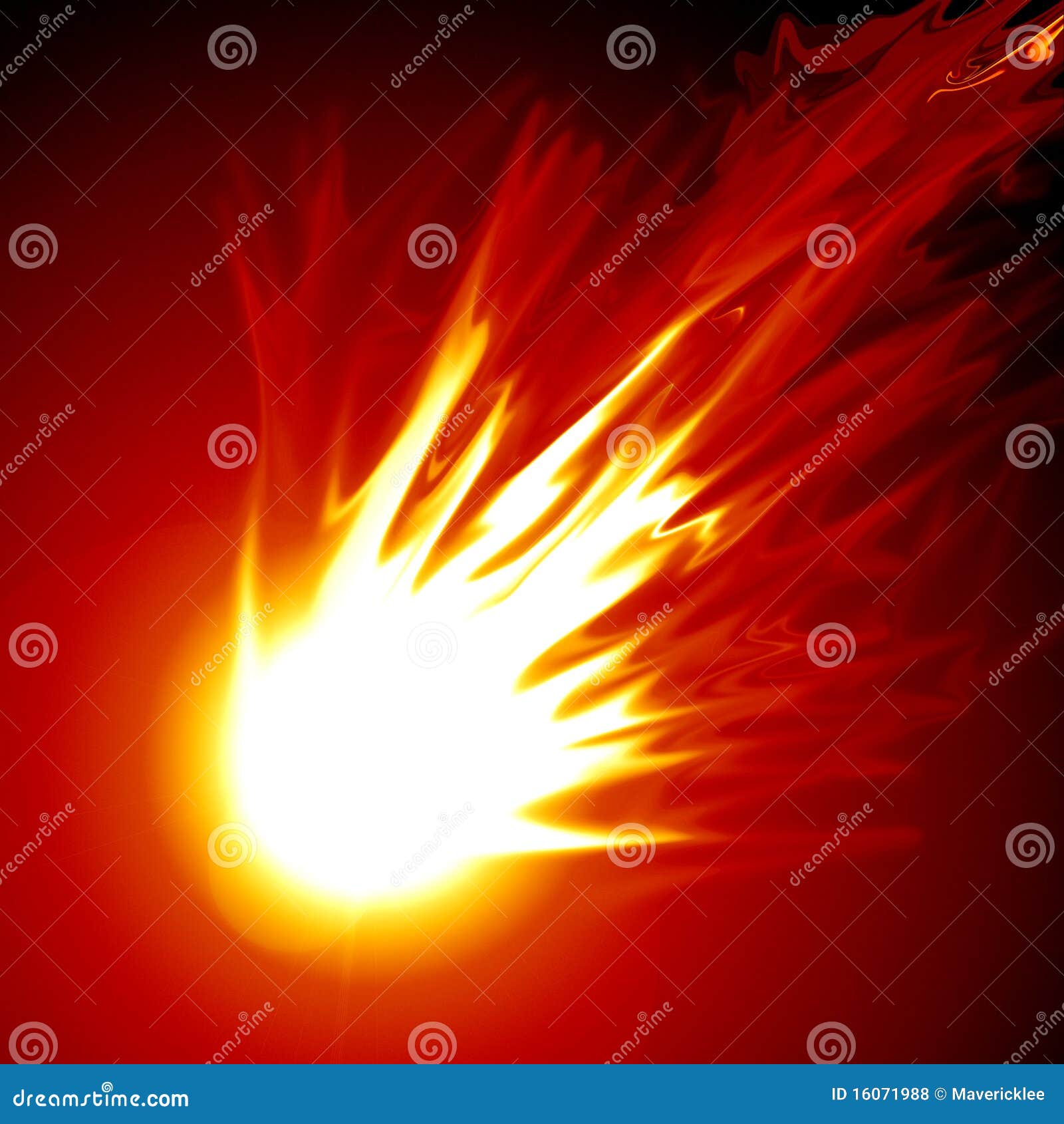 Powerful Fireball stock illustration. Illustration of exploding - 16071988