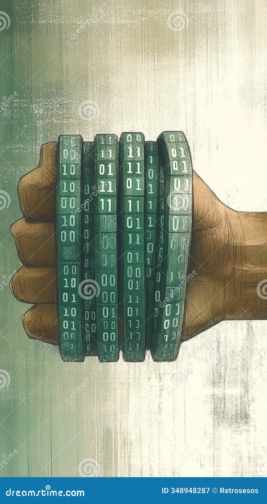 Clenched Fist Breaking Free from Shackles of Digital Driven Oppression ...