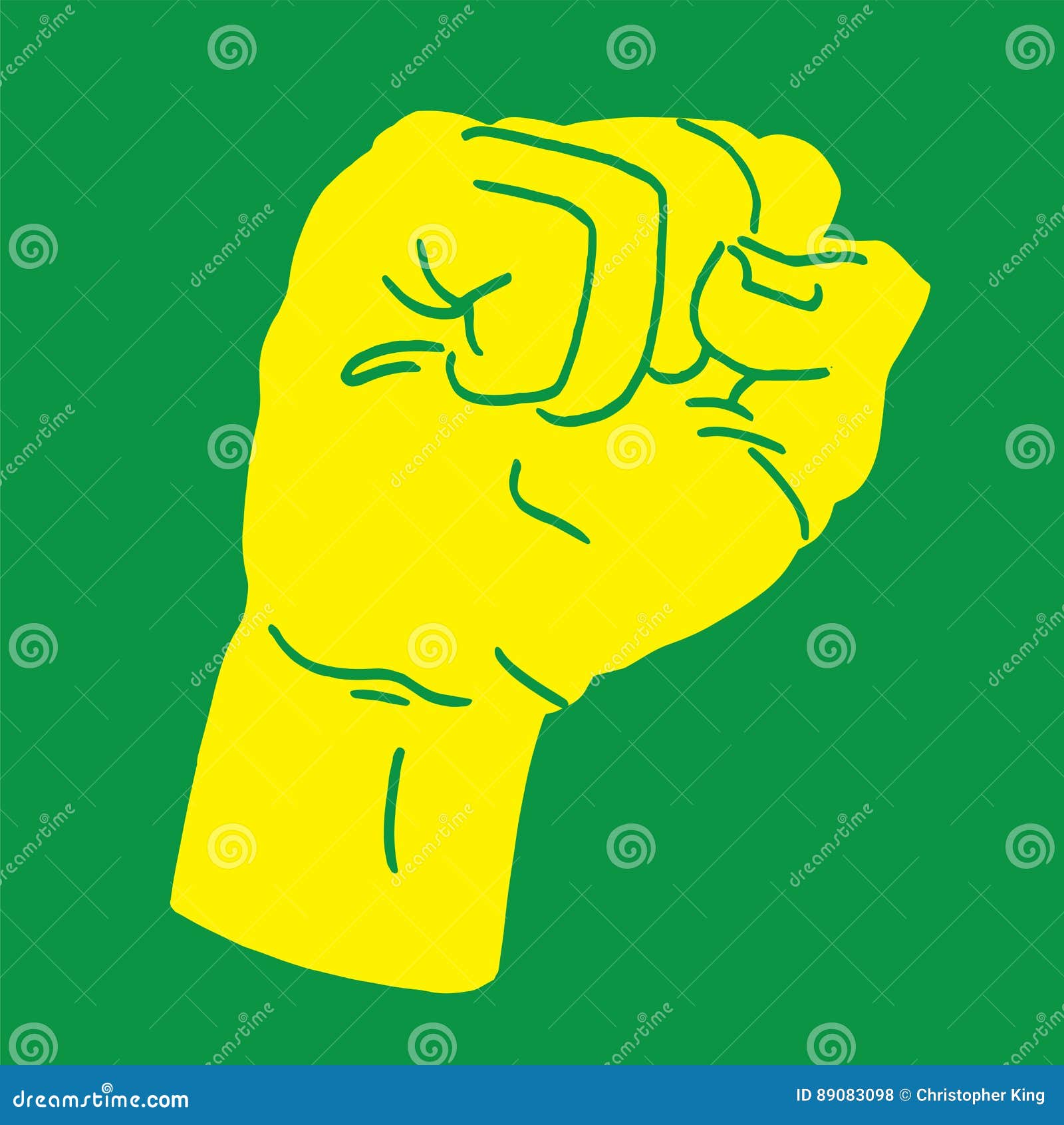 Powerful Fist Icon stock vector. Illustration of powerful - 89083098