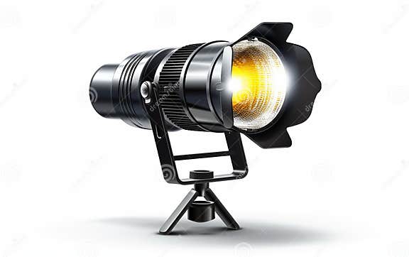 Powerful Flashlight Spotlight Film Video Editorial Stock Photo - Image ...