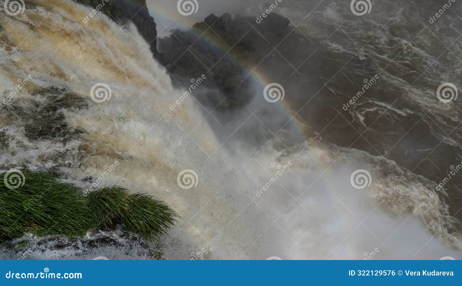 The Powerful Foaming Streams of the Waterfall Collapse from the Edge of ...