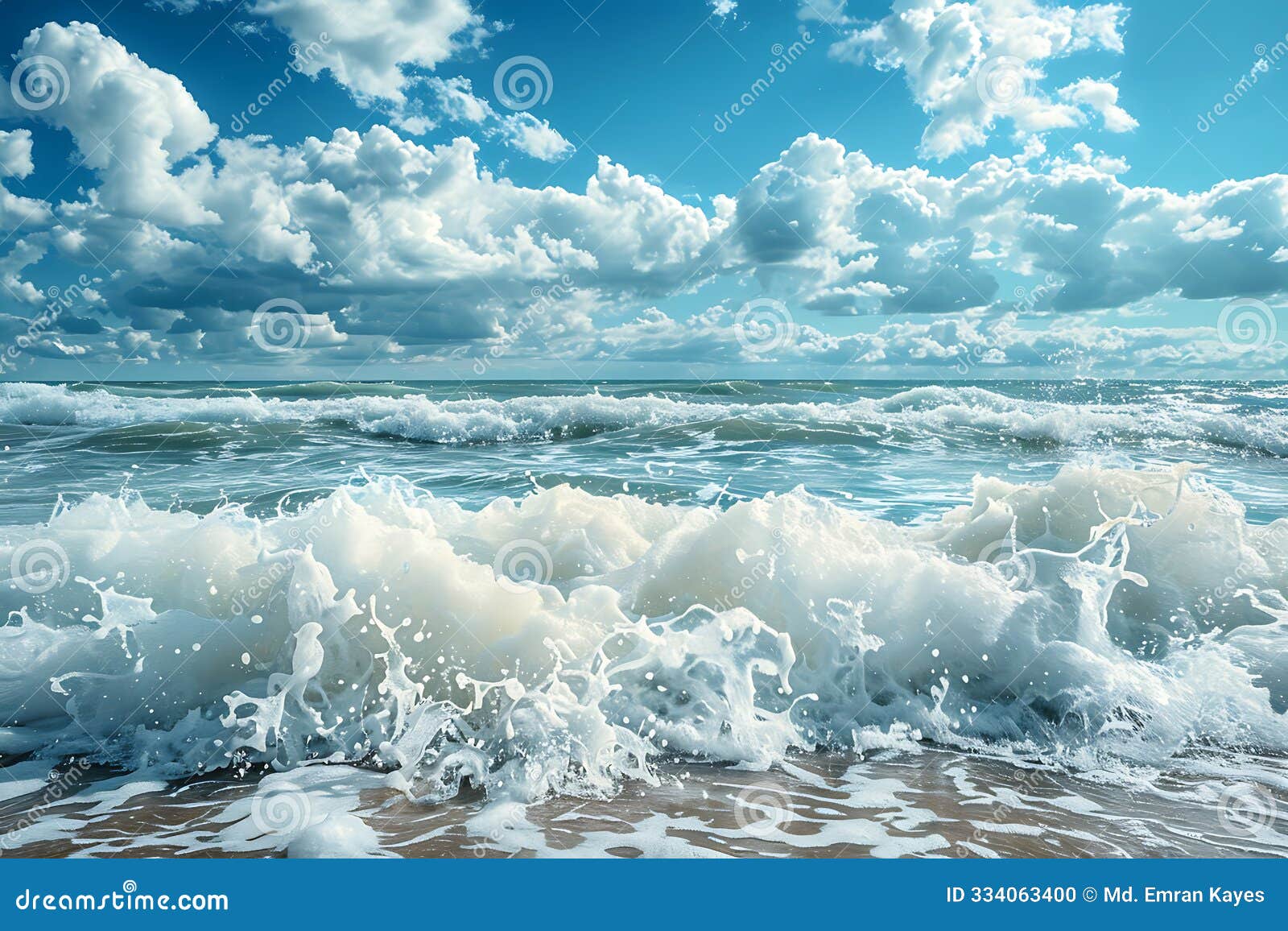 Powerful Foamy Swirling Sea Wave. Surfing Wave. Generated By Artificial ...