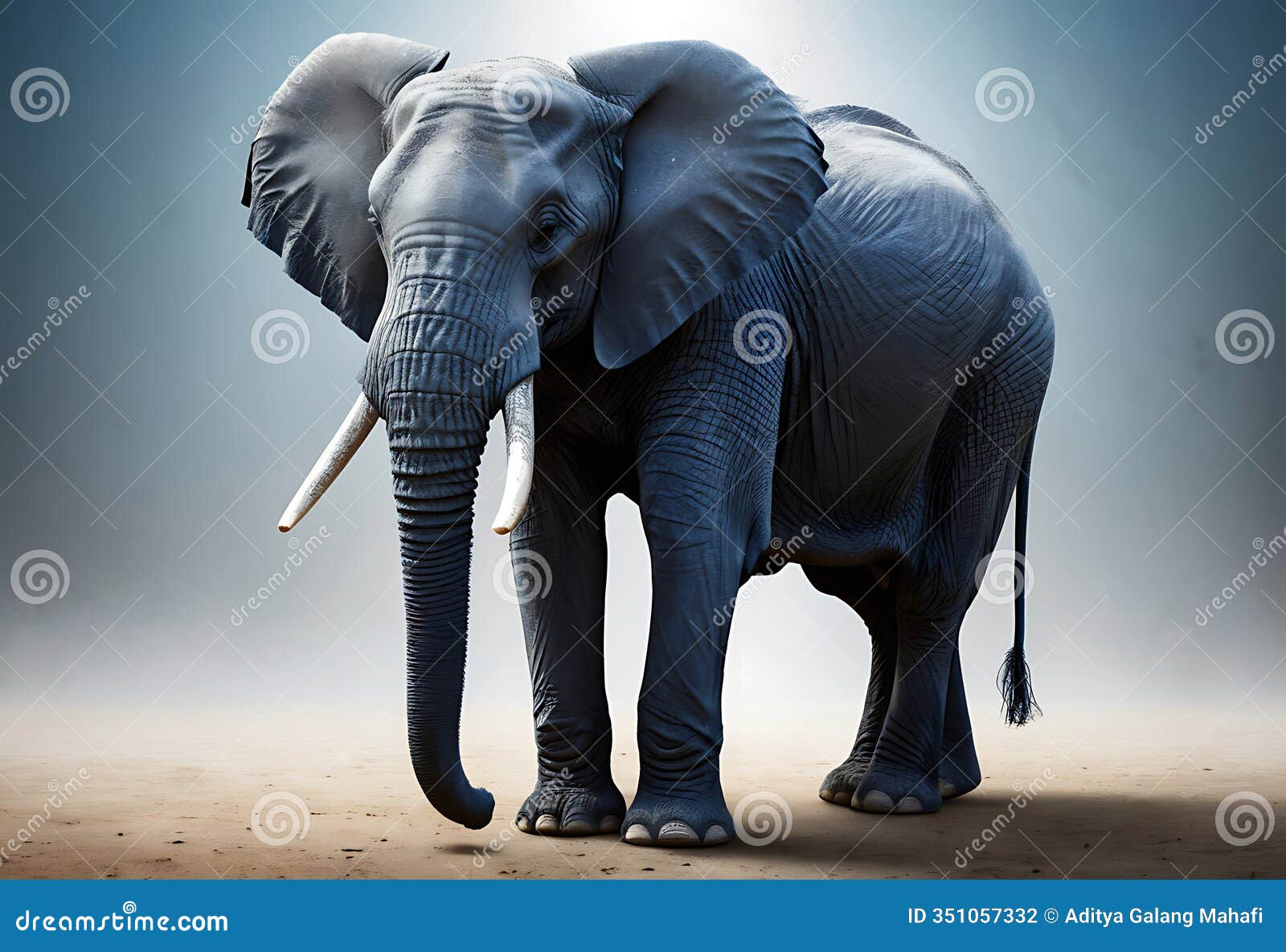 Majestic Elephant in a Dramatic Desert Setting. Generative AI Stock ...