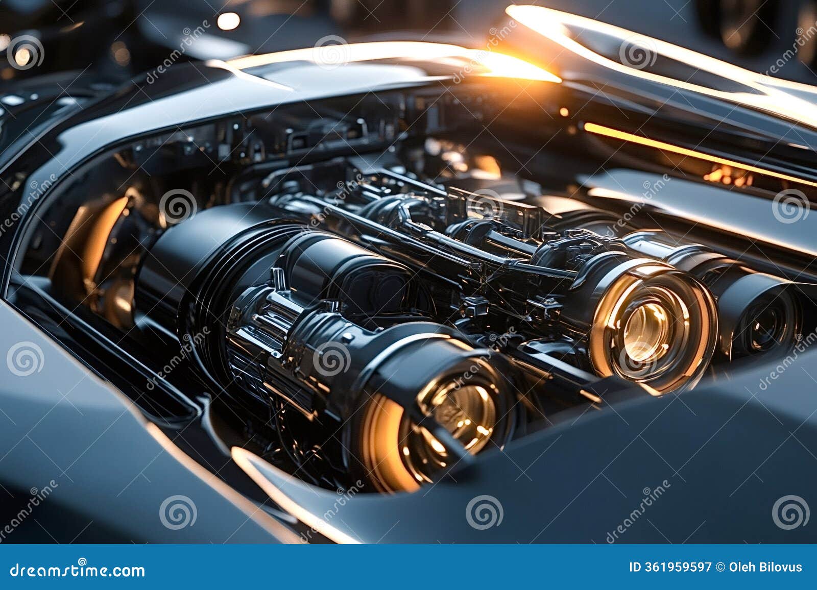 Powerful Futuristic Engine Showing Advanced Technology and Innovation ...
