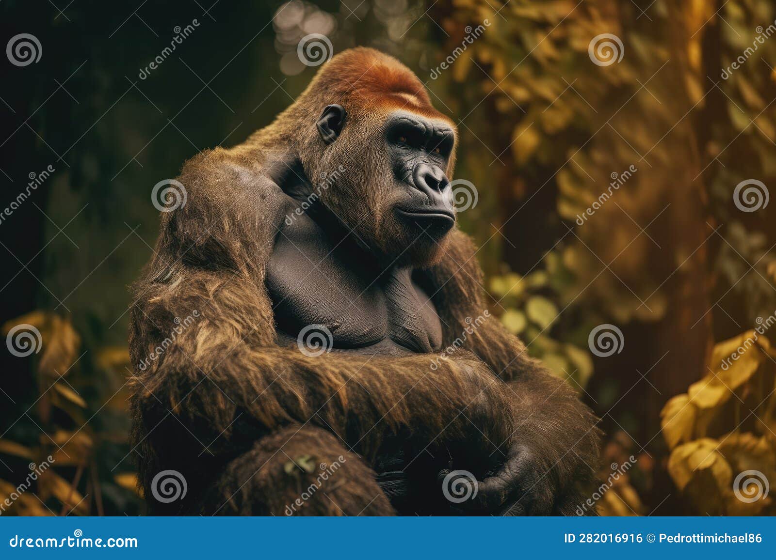 The Mighty Gorilla Powerful Primate Stock Photo - Image of outdoor ...