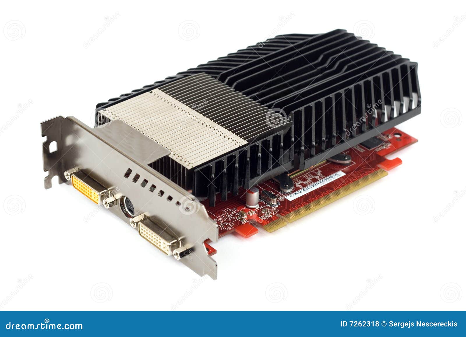Powerful Graphic Adapter with Passive Cooler. Stock Photo - Image of ...