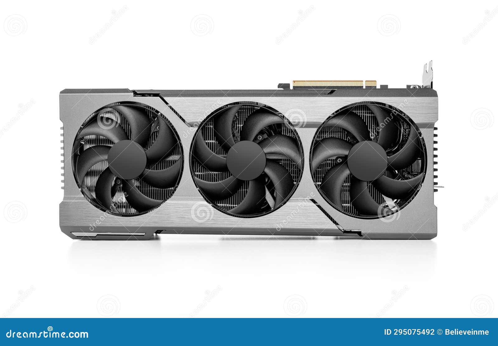 Powerful Graphic Video Card of a Computer Isolated on a White ...