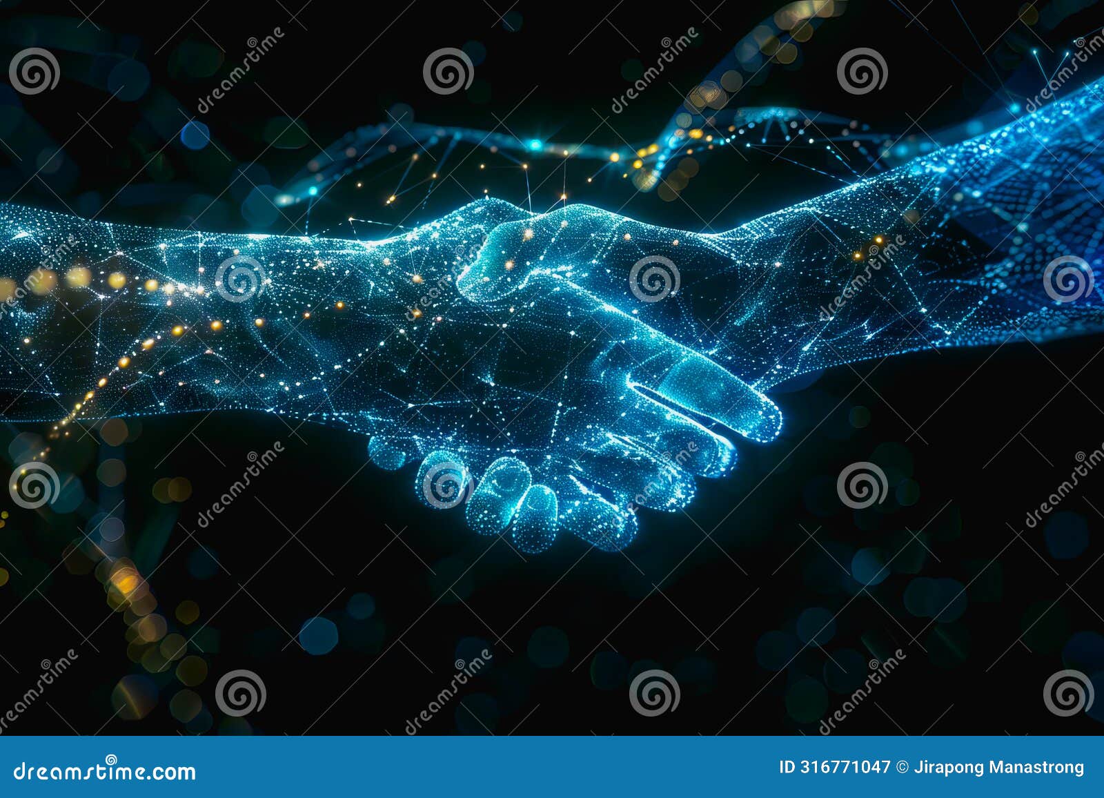 Handshake On The Background Group Of Business People In Dark Colors ...