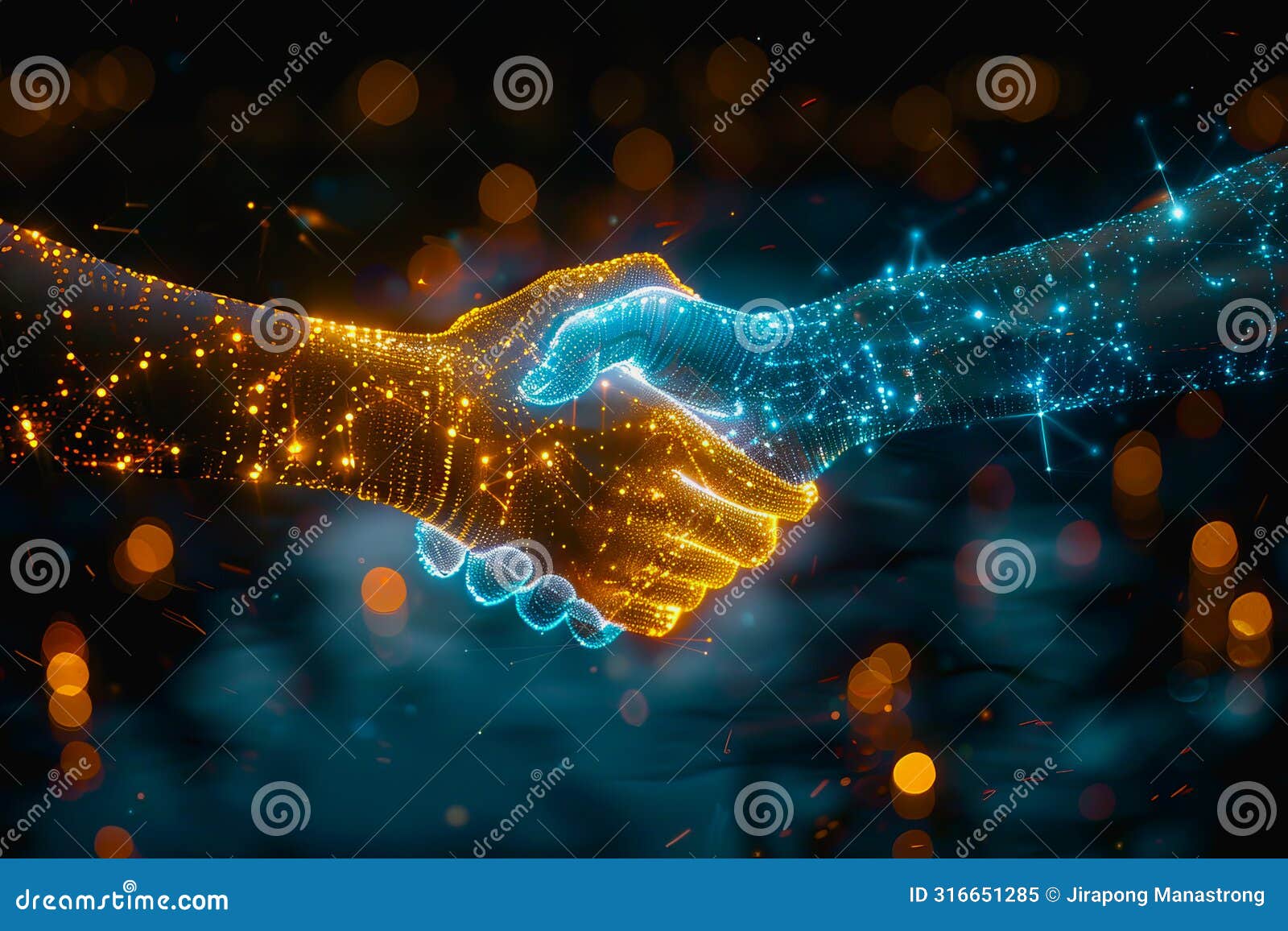 Handshake On The Background Group Of Business People In Dark Colors ...