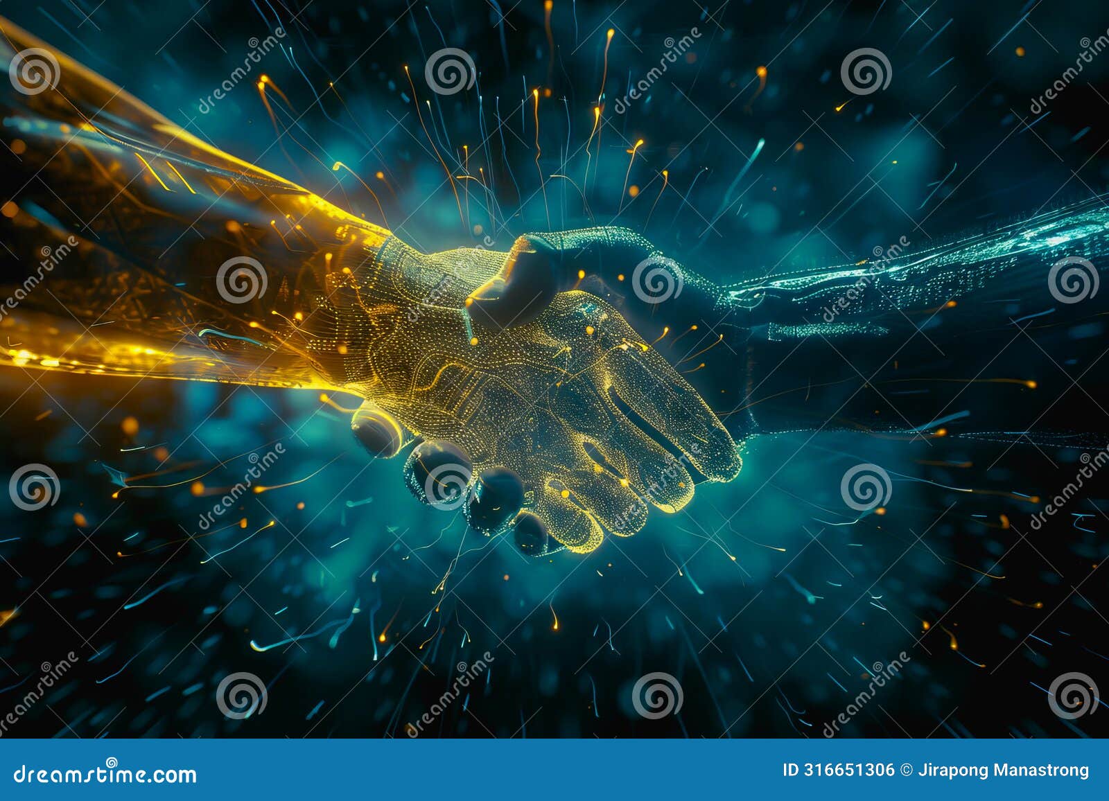 Handshake On The Background Group Of Business People In Dark Colors ...