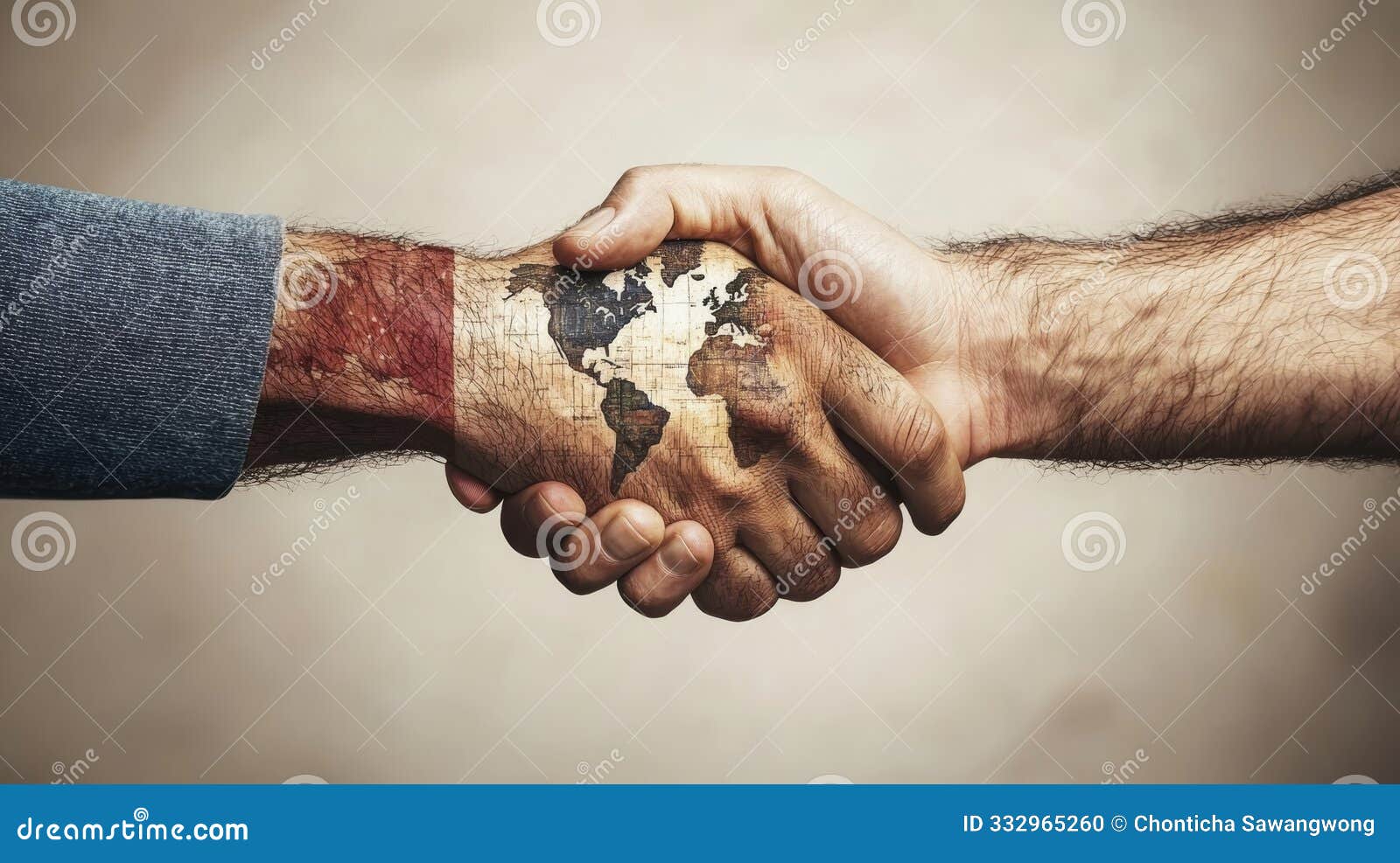 A Powerful Handshake Symbolizing Unity and Diversity, Featuring Diverse ...