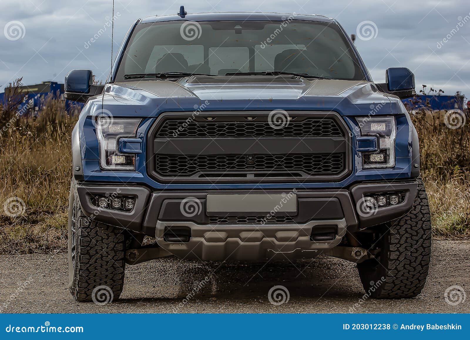 Powerful Handsome SUV Front View Stock Photo - Image of automobile ...