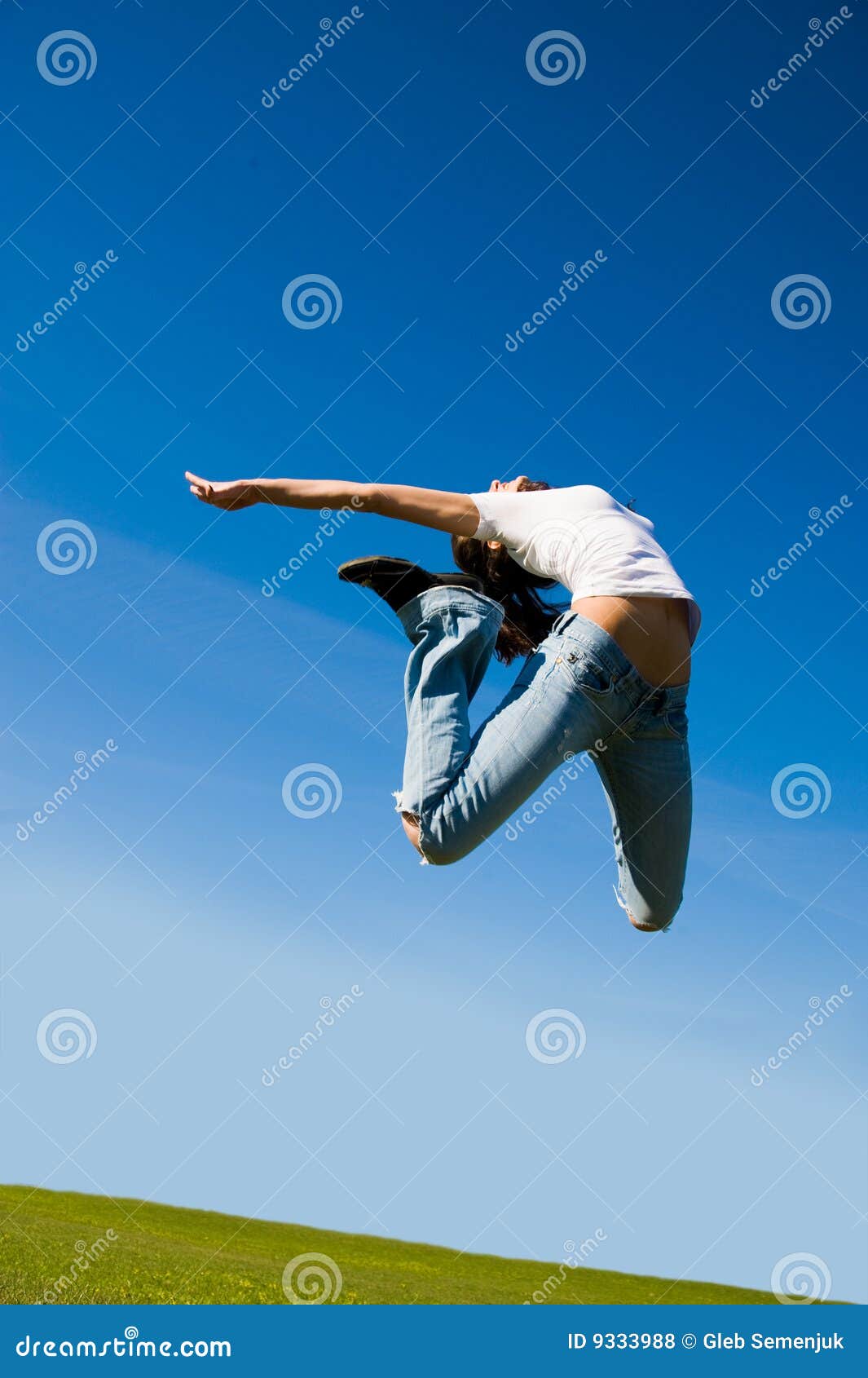 Powerful happy jump stock photo. Image of happy, sunny - 9333988