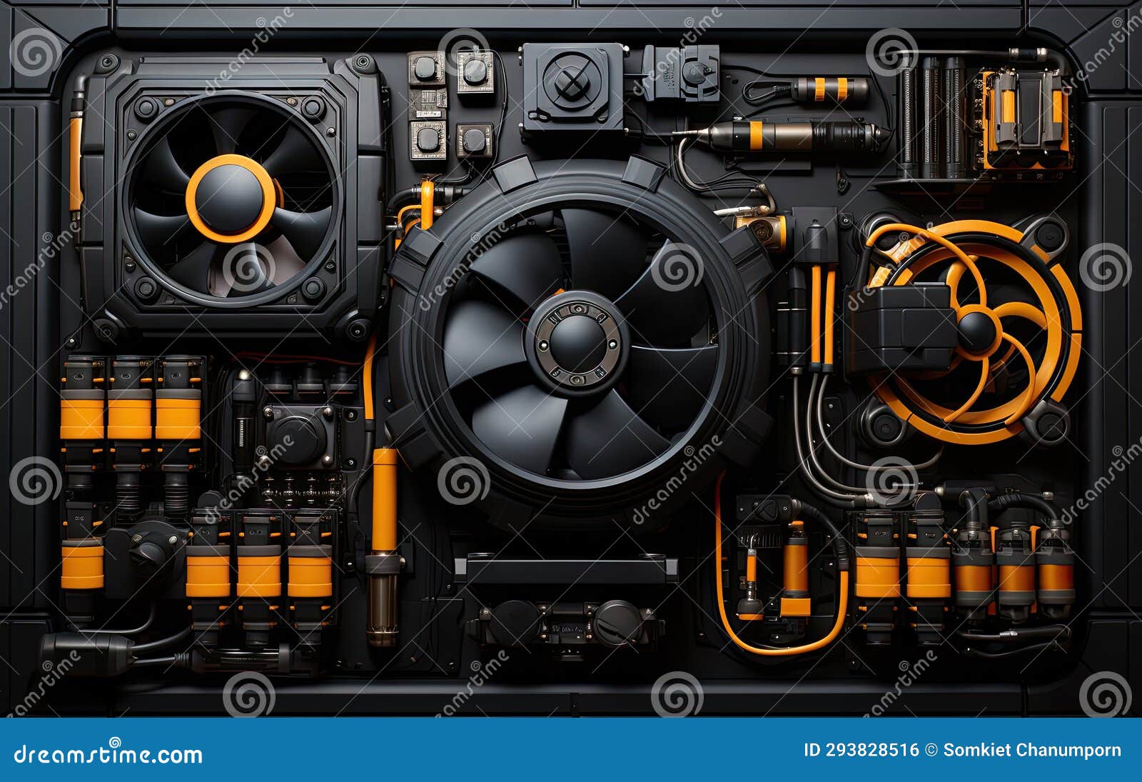 Powerful Hardware Computer Cooler in the Box Closeup Ai Generated Stock ...