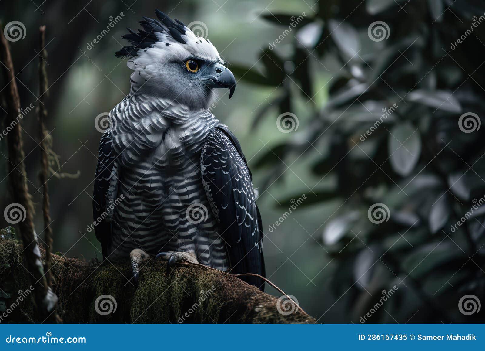 Powerful Harpy Eagle in the Tropical Rainforest Canopy. Generative AI Stock Illustration ...
