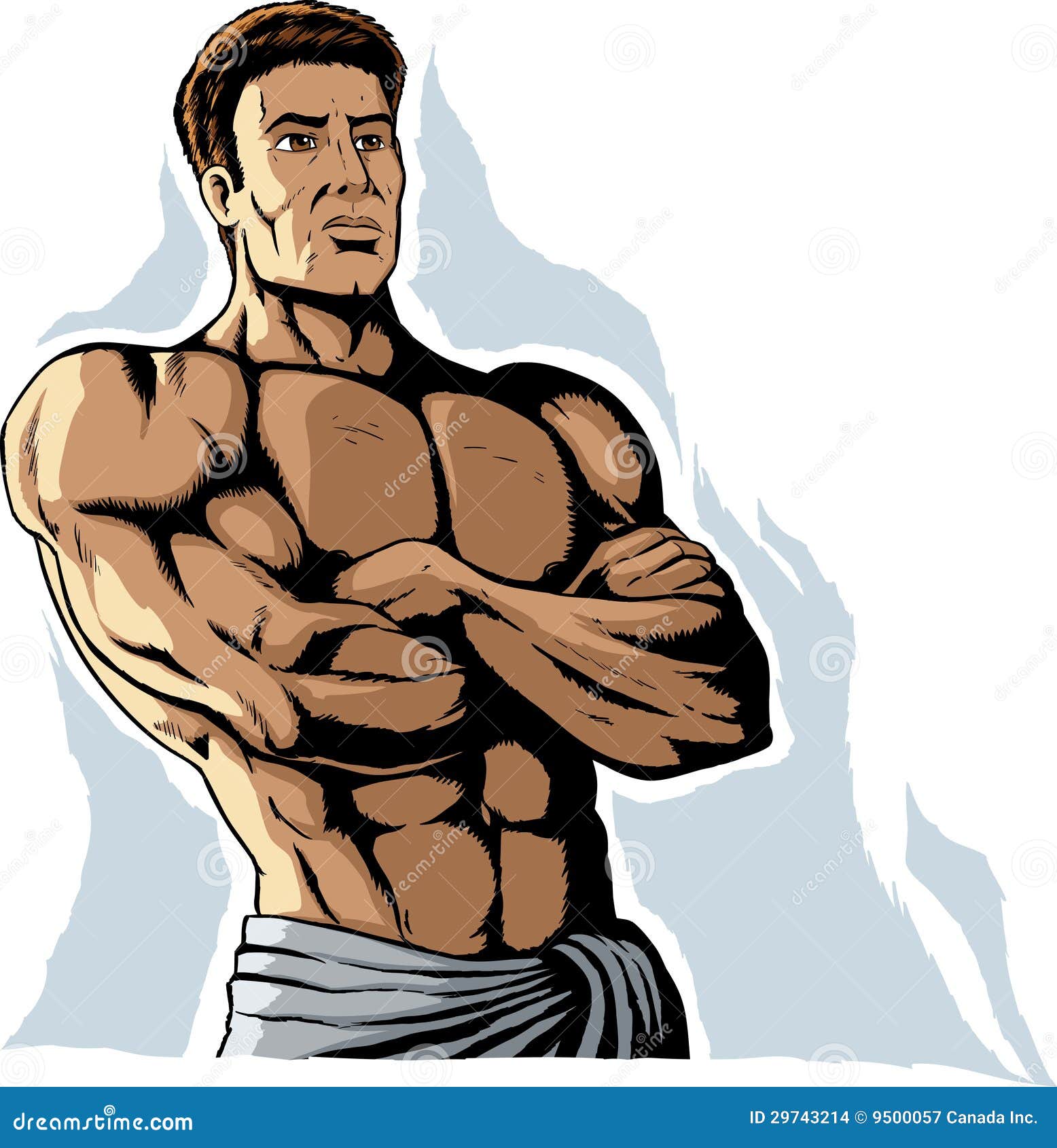 Herculean man stock vector. Illustration of cartoon, comic - 29743214