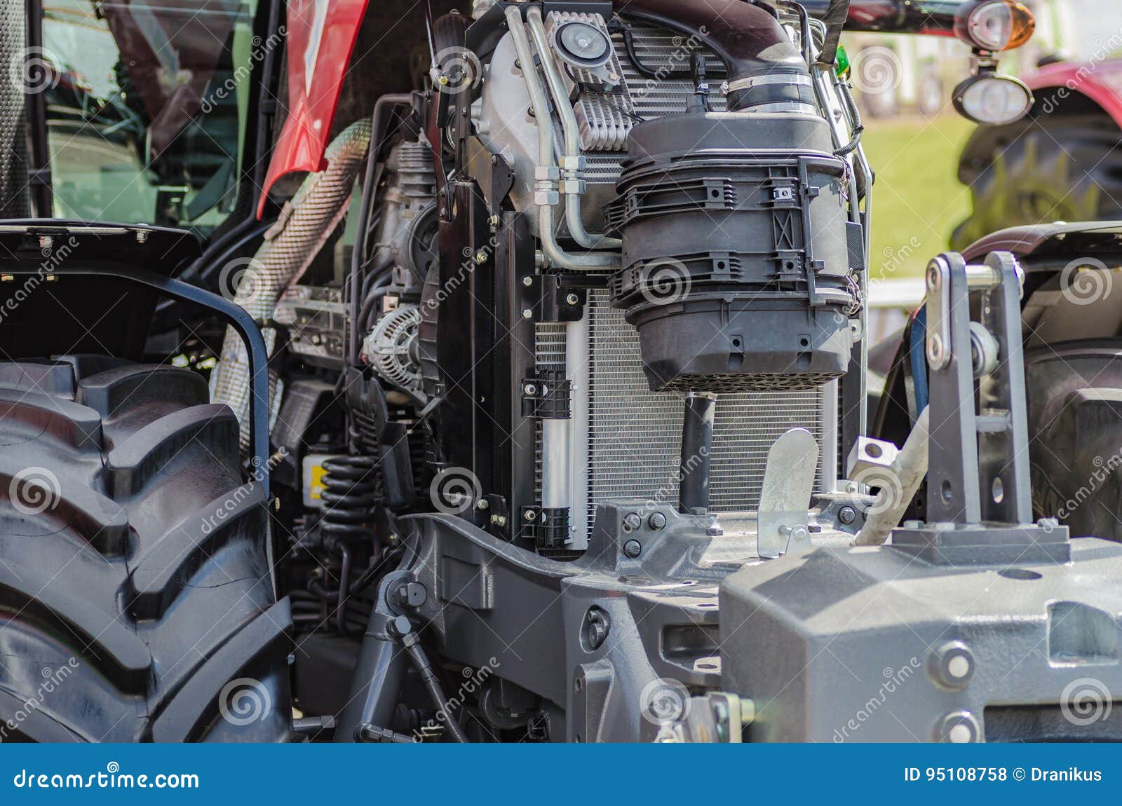 Powerful High-tech Tractor Engine in Modern Design Stock Photo - Image ...