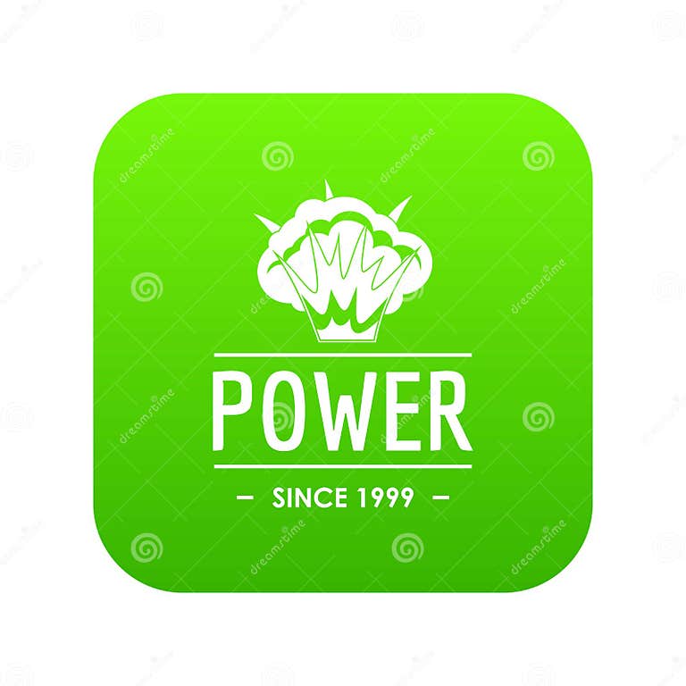 Powerful icon green vector stock vector. Illustration of gray - 120999900