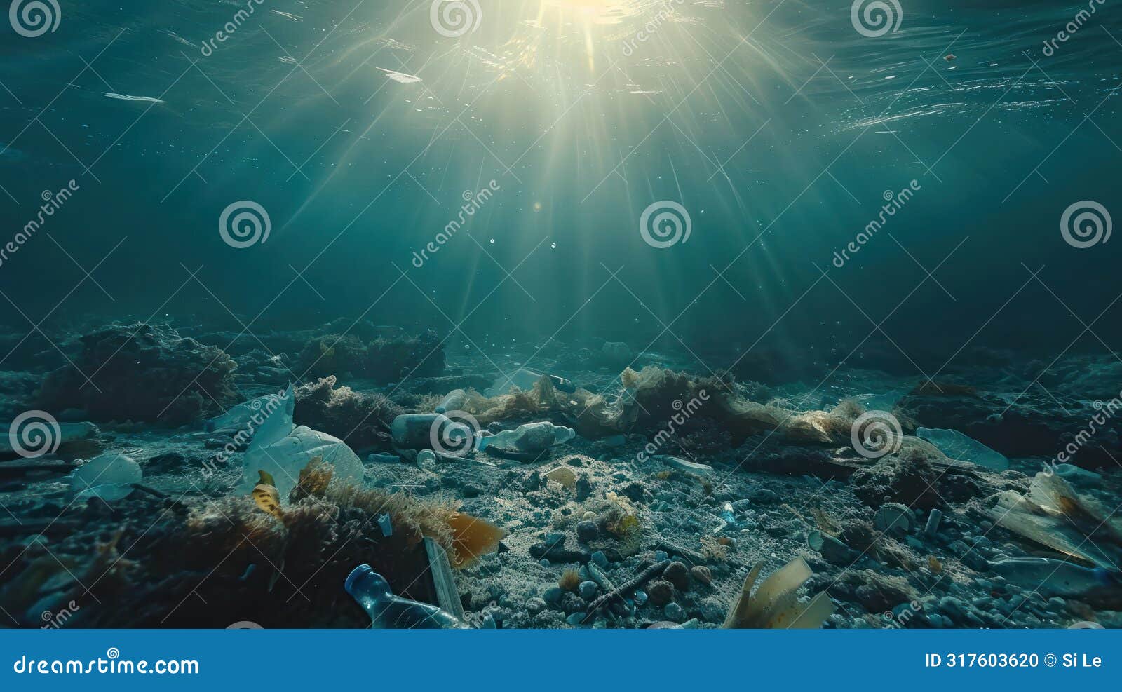 Underwater Plastic Pollution: Garbage Shining in the Ocean, a Major ...