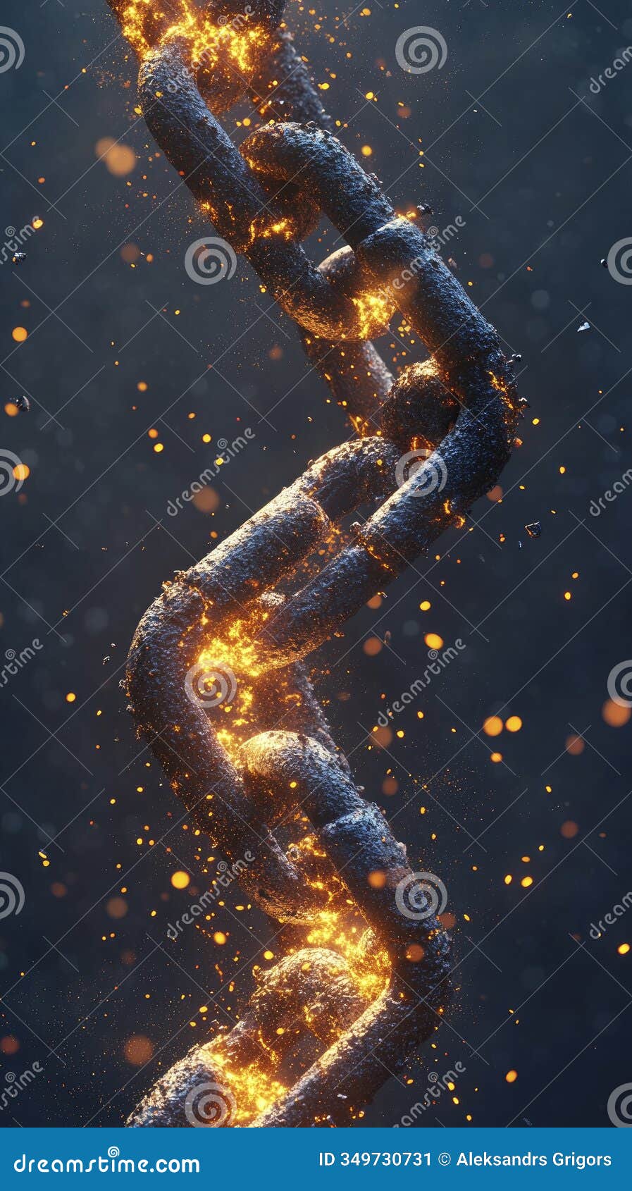 A Powerful Image of a Chain Breaking Apart Mid-air, Symbolizing Freedom ...