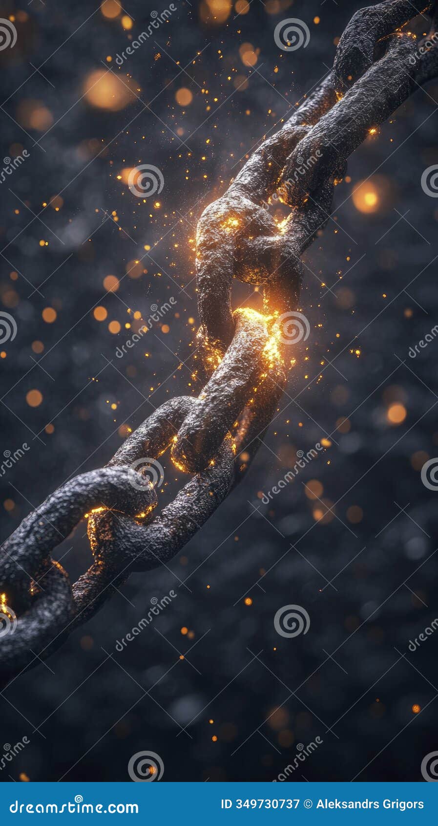 A Powerful Image of a Chain Breaking Apart Mid-air, Symbolizing Freedom ...