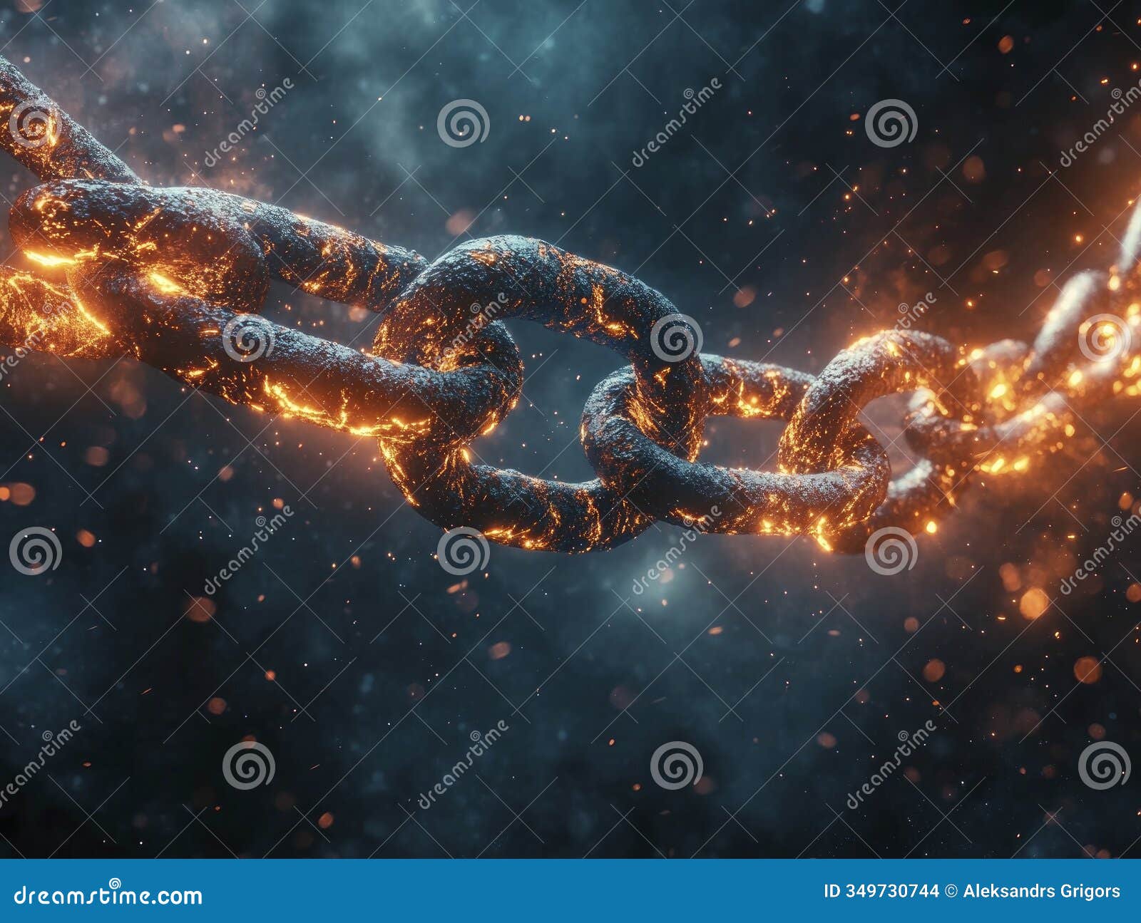 A Powerful Image of a Chain Breaking Apart Mid-air, Symbolizing Freedom ...