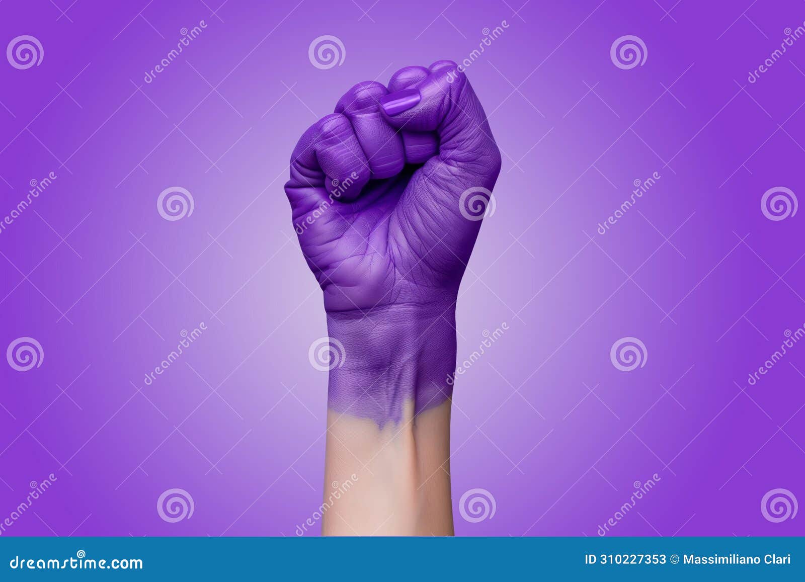 A Powerful Image of a Hand with Purple Paint, Symbolizing Unity and ...