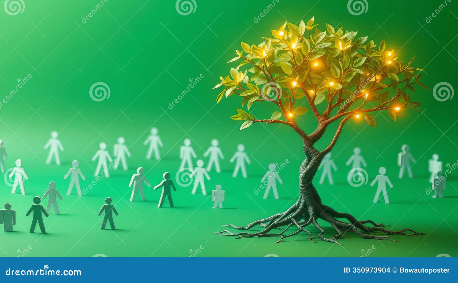 Collaborative Environmental Action Paper Figures Symbolize Unity for ...