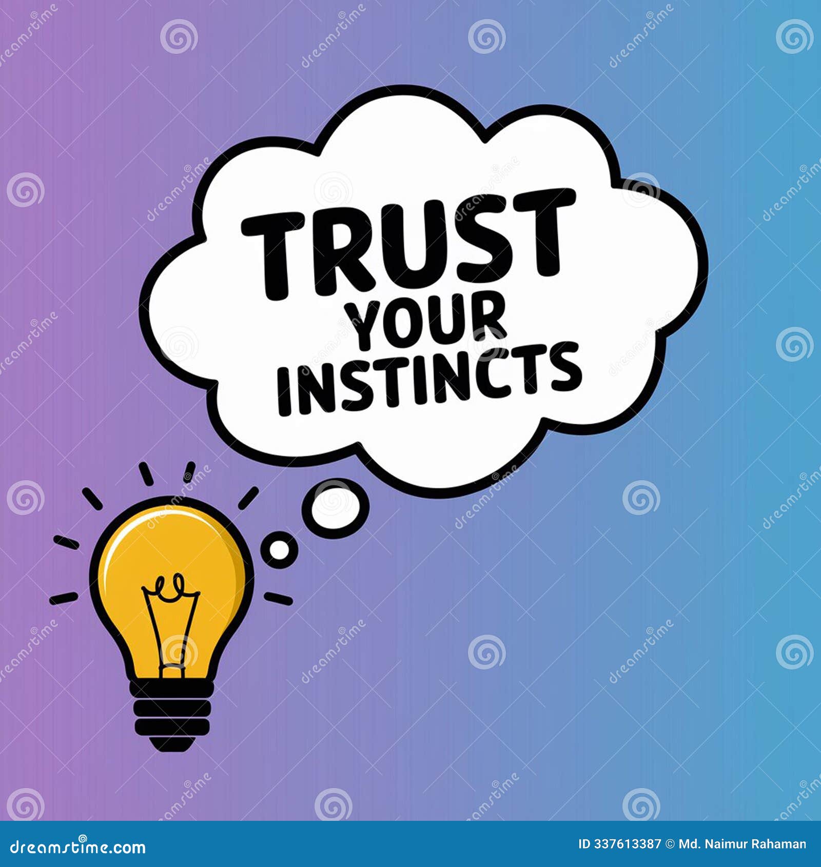 "Trust Your Instincts." Premium Vector Stock Illustration ...