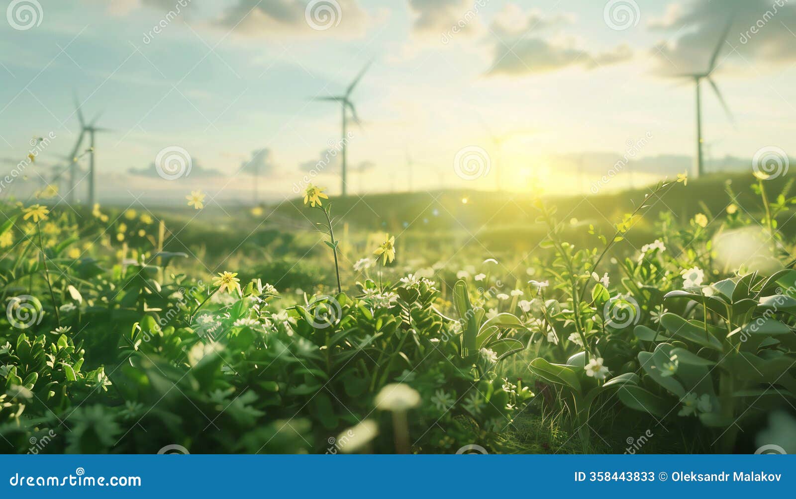 A Powerful Image Visualizing the Shift Towards Renewable Energy Sources Stock Illustration ...