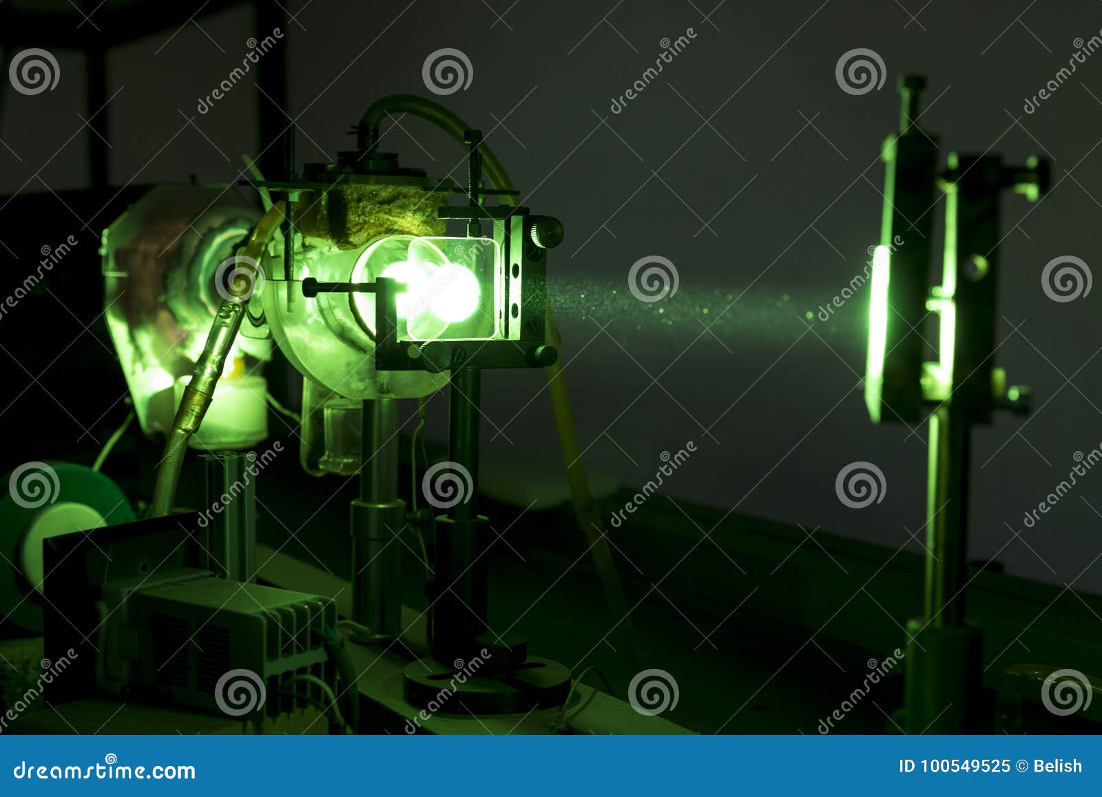 Powerful Industrial Green LASER for Research Stock Image - Image of ...