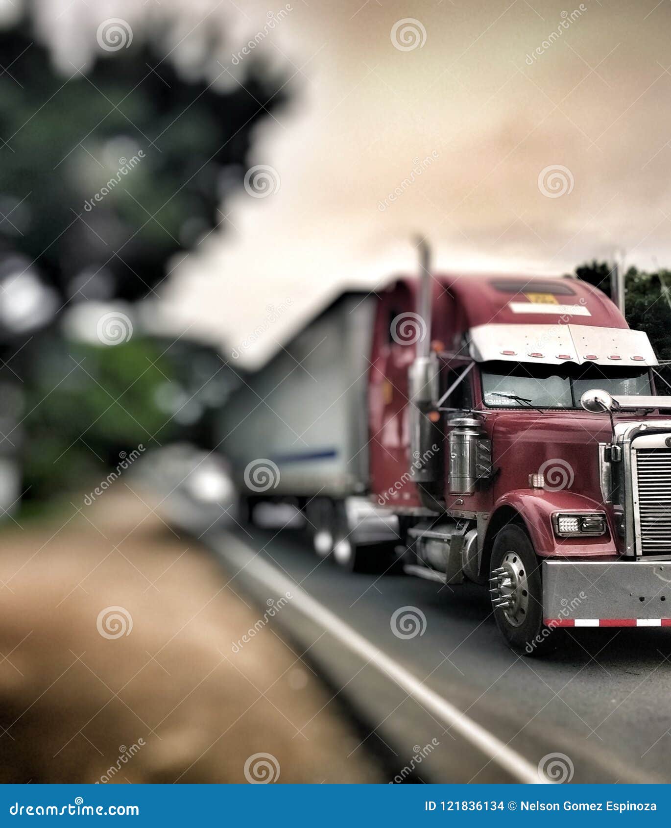 Red truck stock photo. Image of machine, transport, international ...