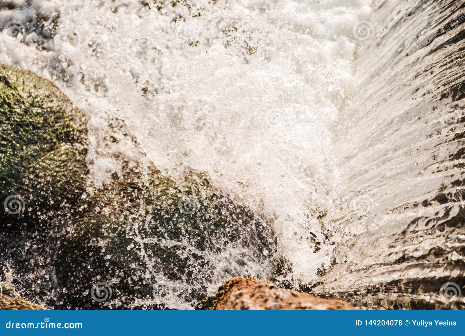 Powerful Jets of Waterfall Crash Against Stones Stock Photo - Image of ...