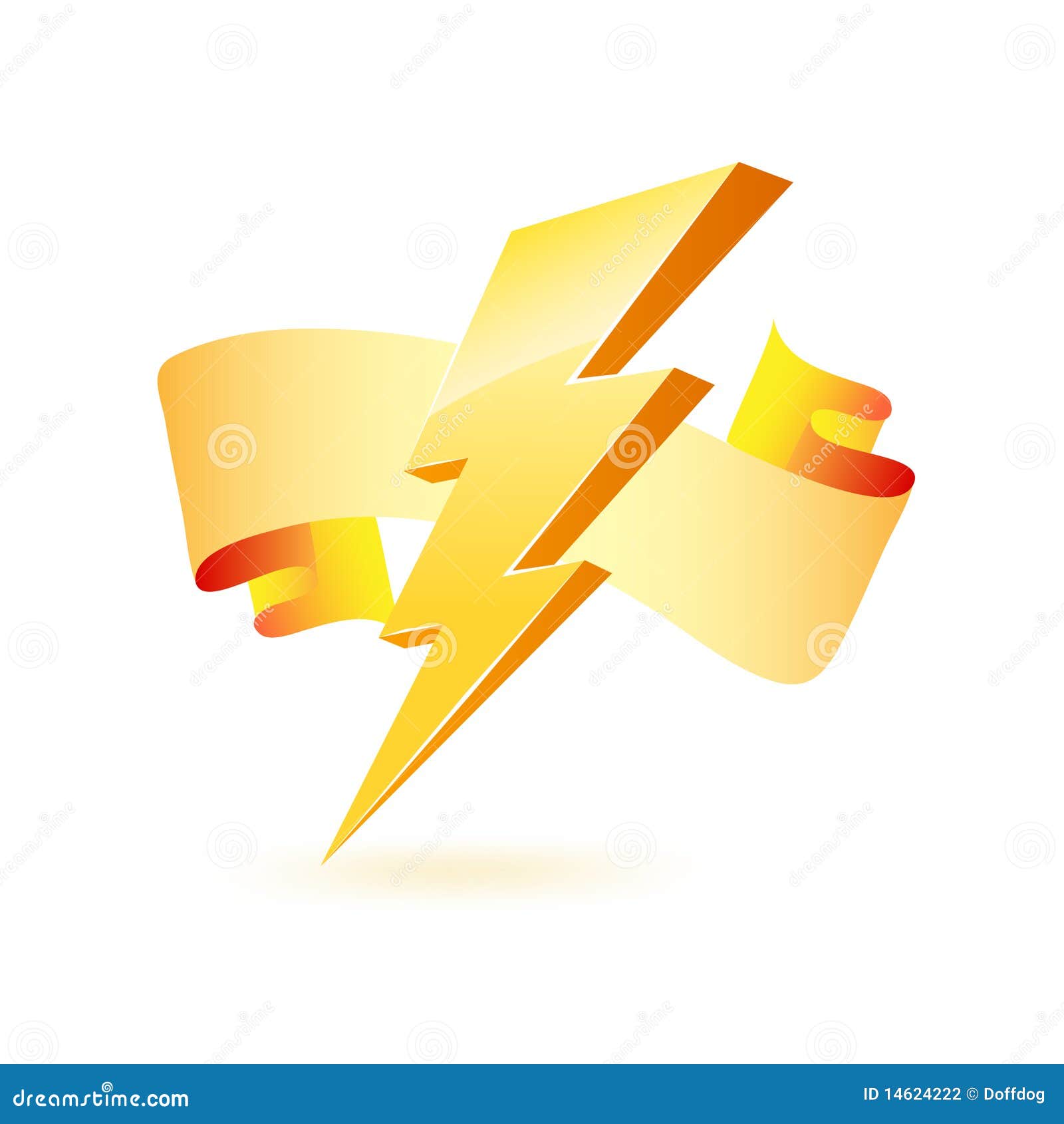 Powerful lighting symbol stock vector. Illustration of isolated - 14624222
