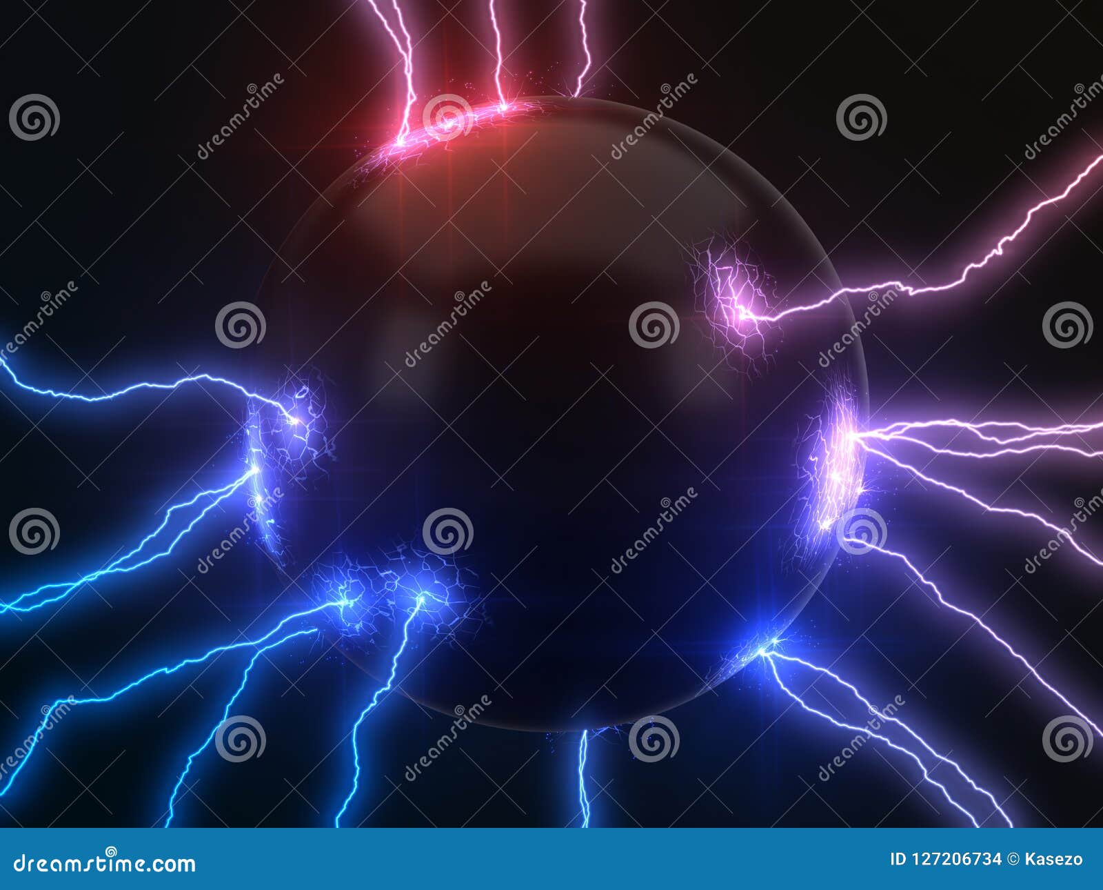 Powerful Lightning Strikes on Sphere and Makes Cracks on Surface of ...