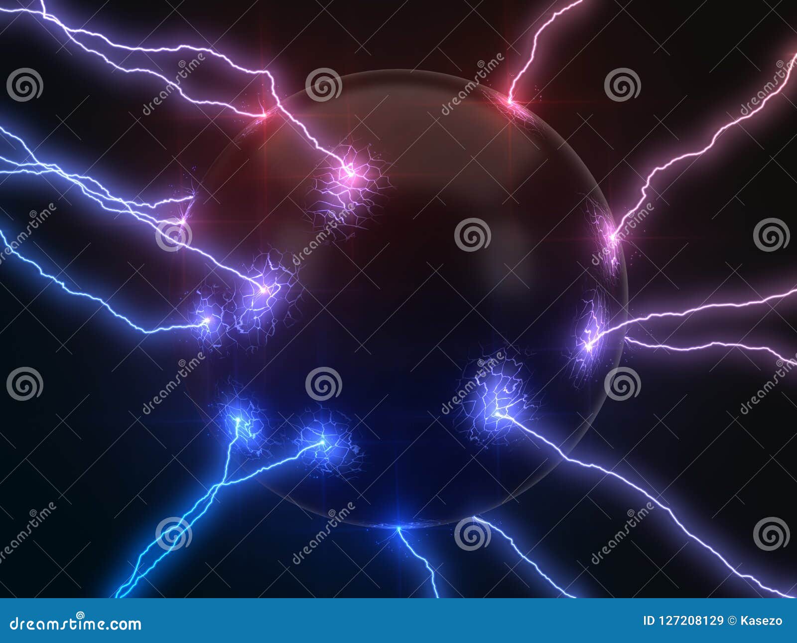 Powerful Lightning Strikes on Sphere and Makes Cracks on Surface of ...