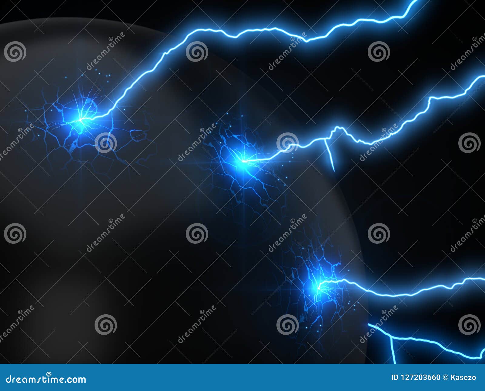 Powerful Lightning Strikes on Sphere and Makes Cracks on Surface of ...