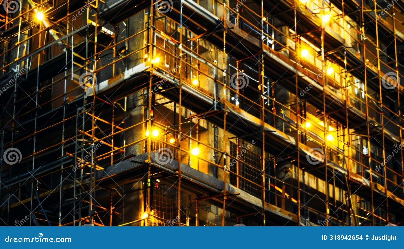 The Powerful Lights Highlight the Different Levels and Sections of the ...