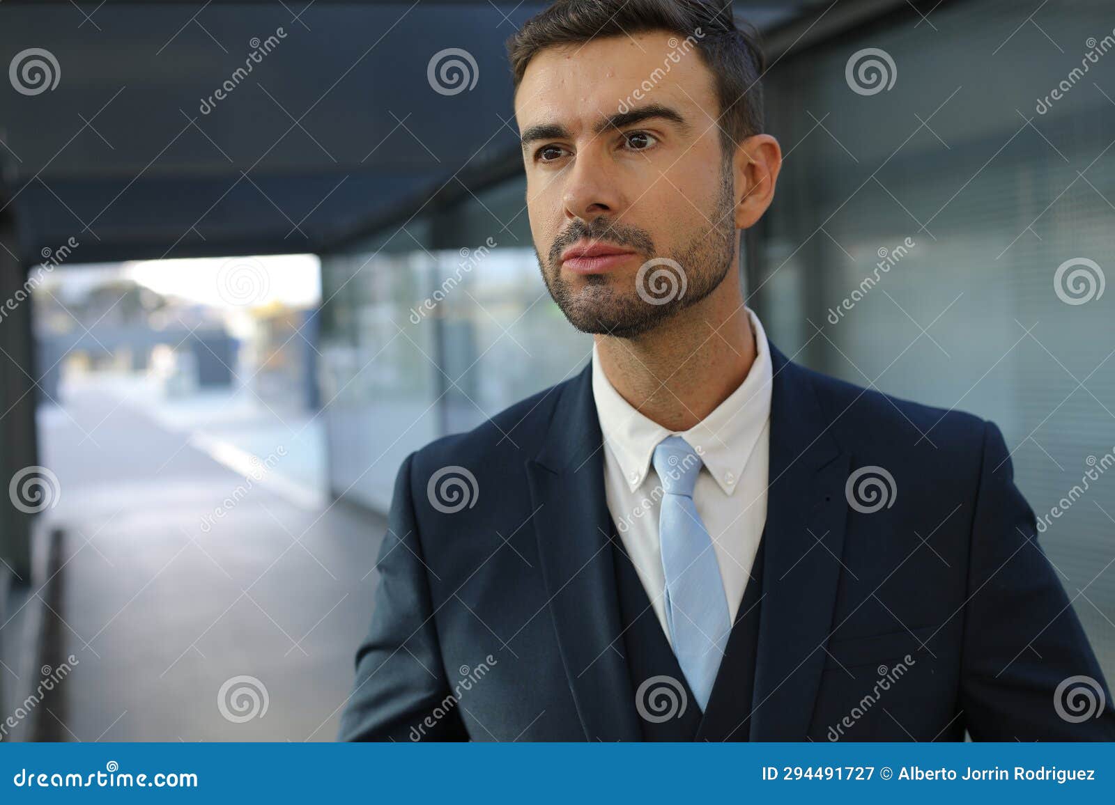 Powerful Looking Businessman with a Gorgeous Face Stock Image - Image ...