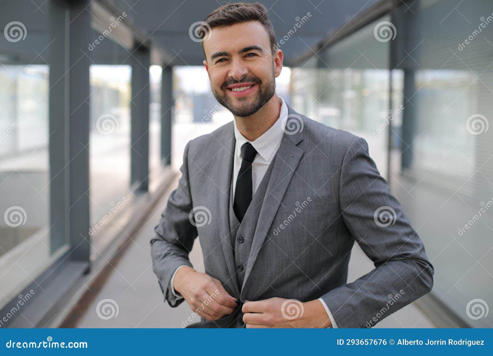 Powerful Looking Businessman with a Gorgeous Smile Stock Photo - Image ...