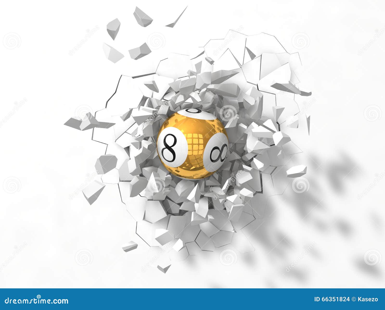 Powerful lottery ball hit stock illustration. Illustration of ball ...