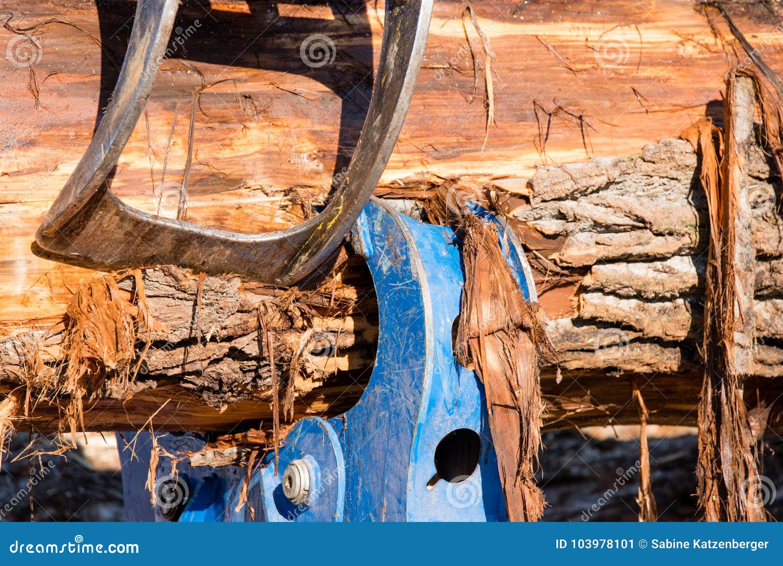 Powerful, Blue Wood Splitting Tool Stock Image - Image of splitter ...