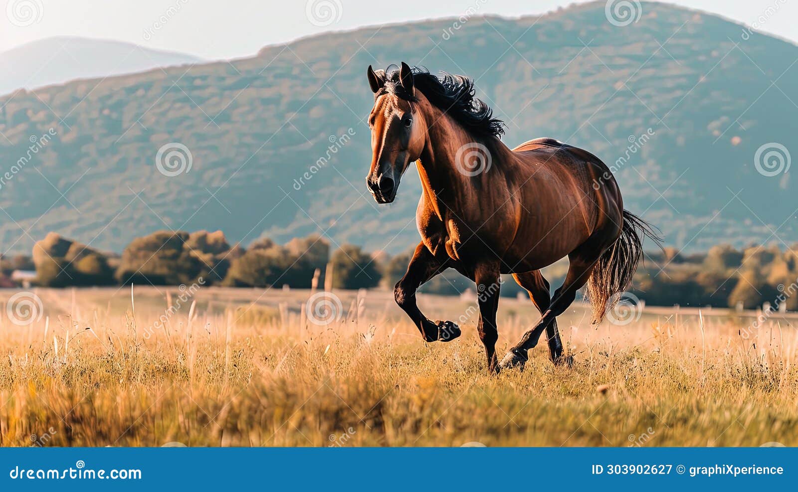 Powerful Majestic Stallion stock illustration. Illustration of horse ...