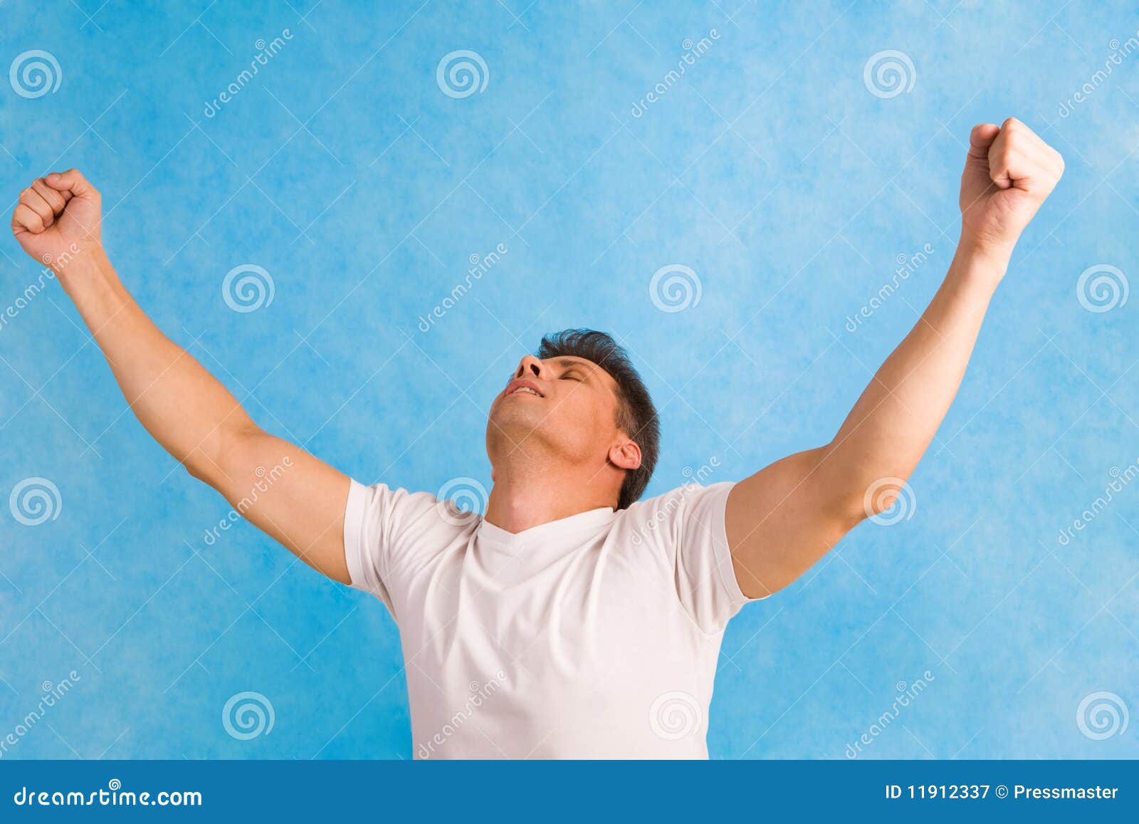 Powerful man stock image. Image of attractive, gesture - 11912337